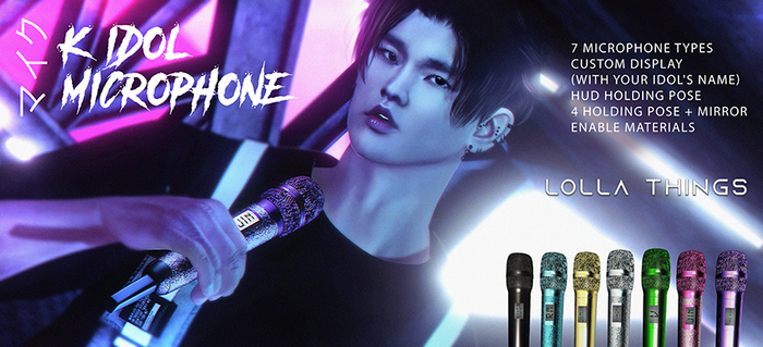Second Life Marketplace - - Lolla Things- K-Idol Microphone FATPACK